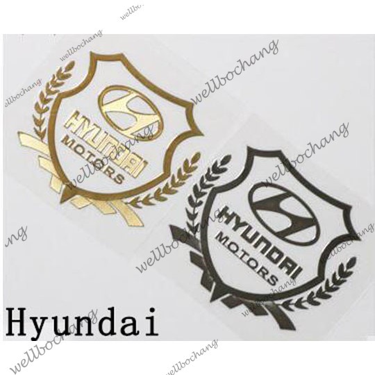 Hyundai Car logo modified car window metal decorative sticker Elantra ...