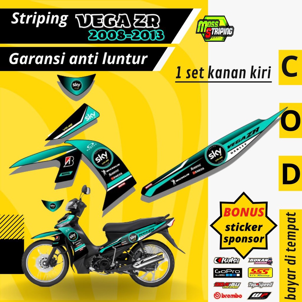 Yamaha VEGA ZR 2008 2009 2010 2011 2012 2013 Motorcycle decal Trim ...