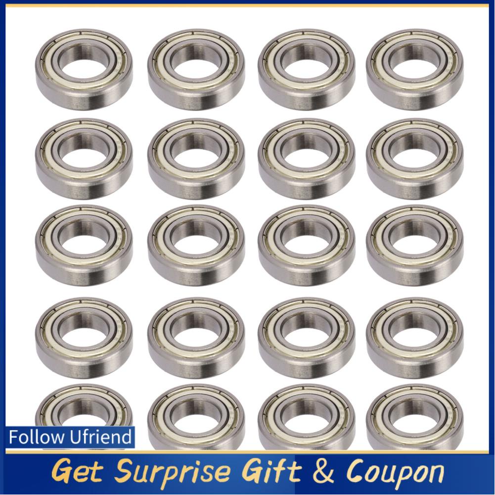 Ufriend Double Shielded Ball Bearings 12mm ID 24mm OD 6mm T Bearing Set ...