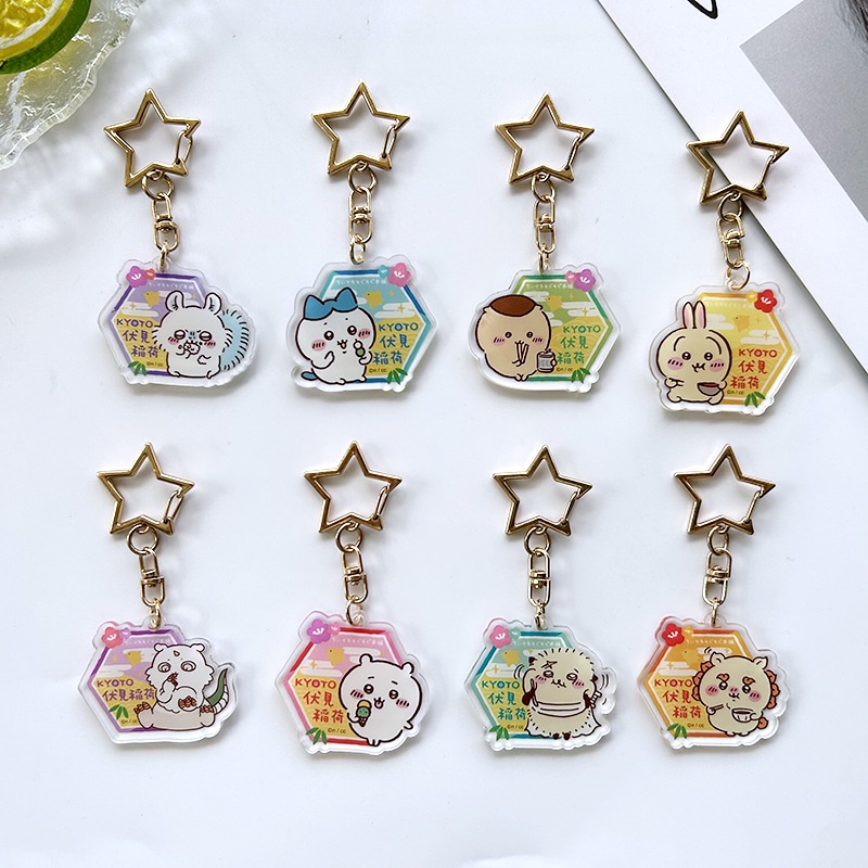 CHIIKAWA New Acrylic Keychain JiYiKAWA Small Eight Creative Bag Pendant ...