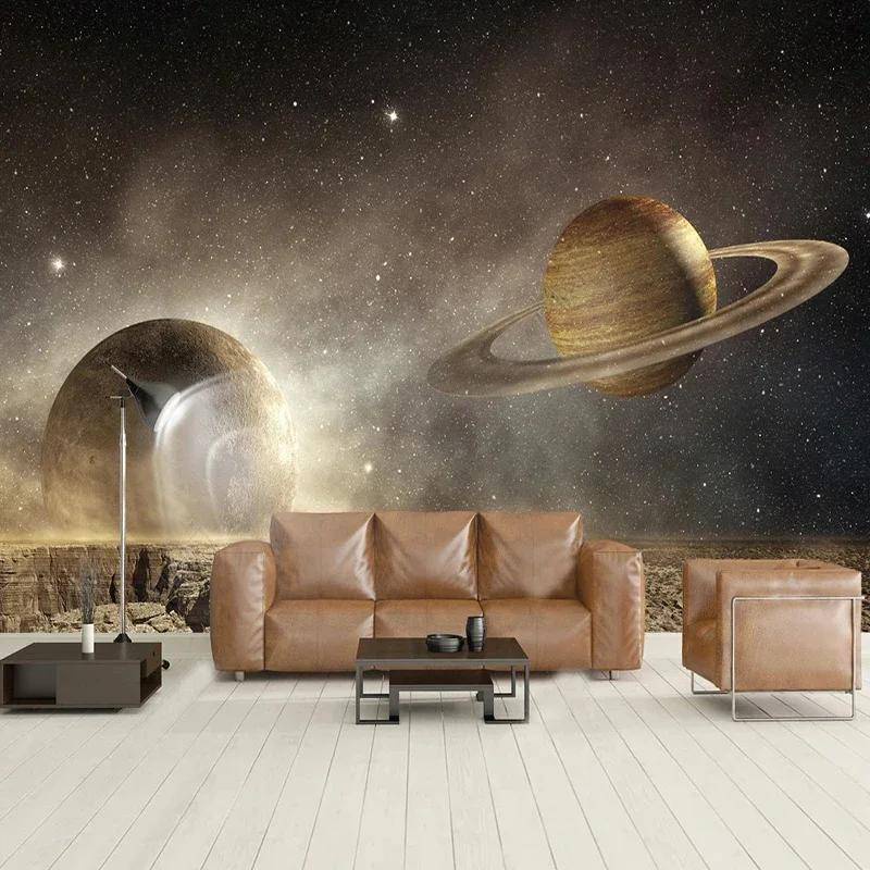 Custom 3D Stereoscopic Abstract Cosmic Star Mural Wall Painting KTV ...