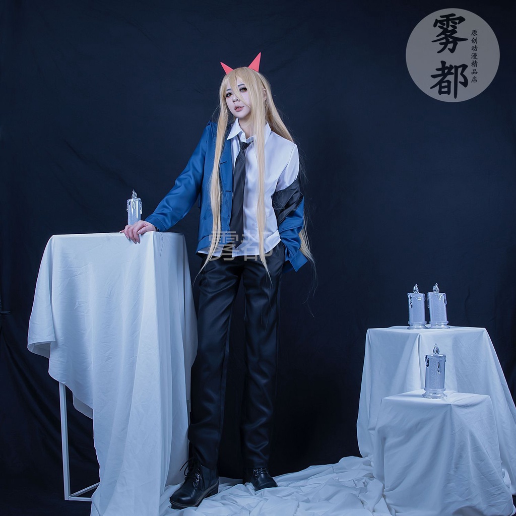 WUDU Anime Chainsaw Man Power Cosplay Costume Outfits Party Cosplay Set ...