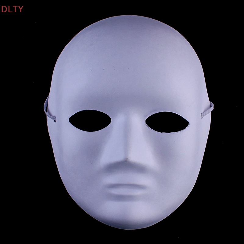 【DL】 Full Face Masks Paper Blank White Halloween Cosplay Cat Diy ...