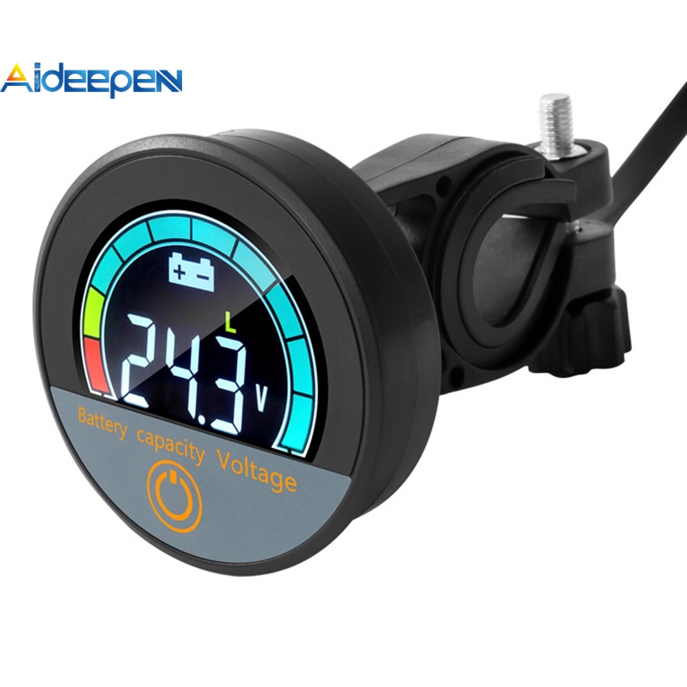 Waterproof LED Digital Display Voltage Gauges Round Panel Car ...