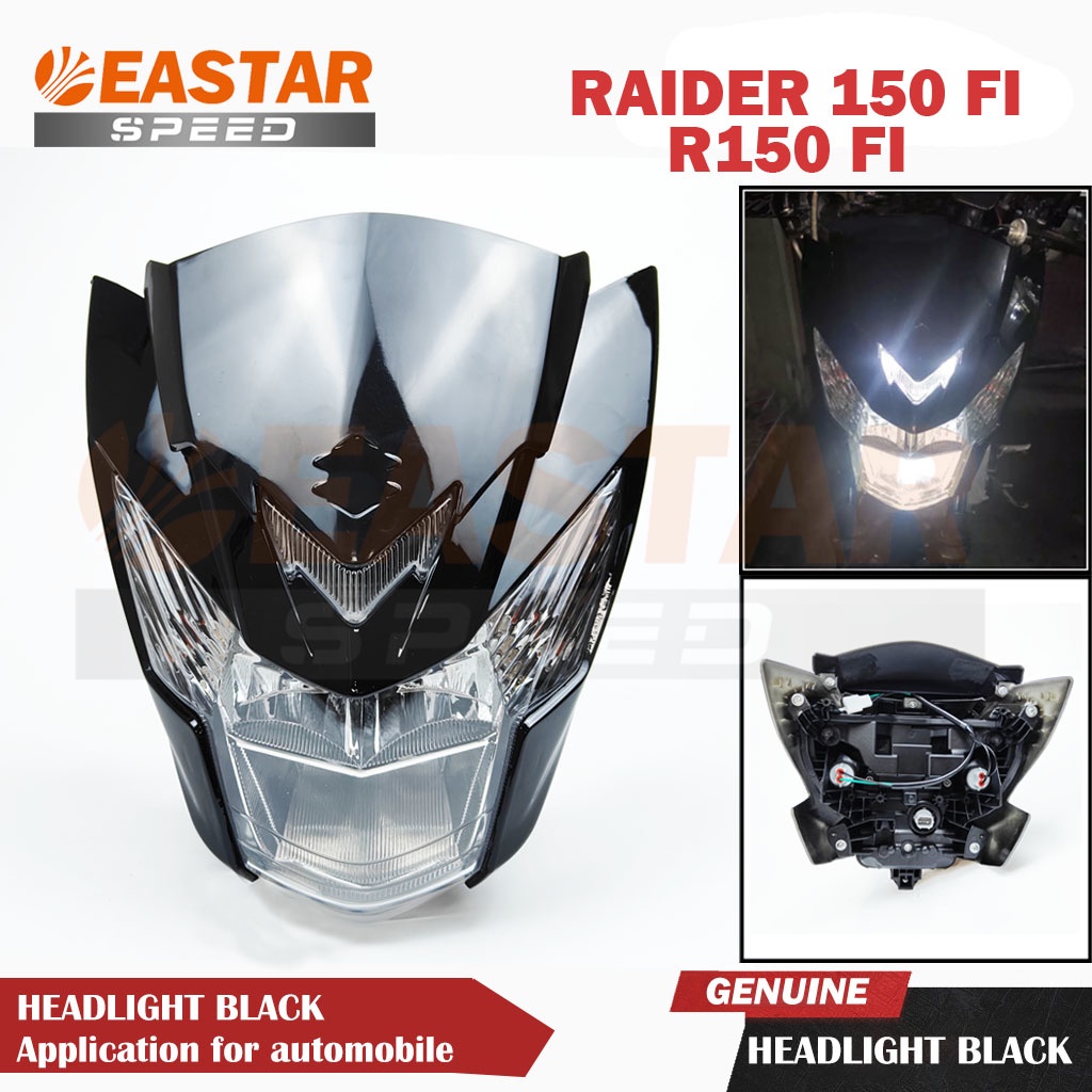 HeadLight Assembly Assy Raider 150 fi Raider150 FI R150 fi BLACK ...