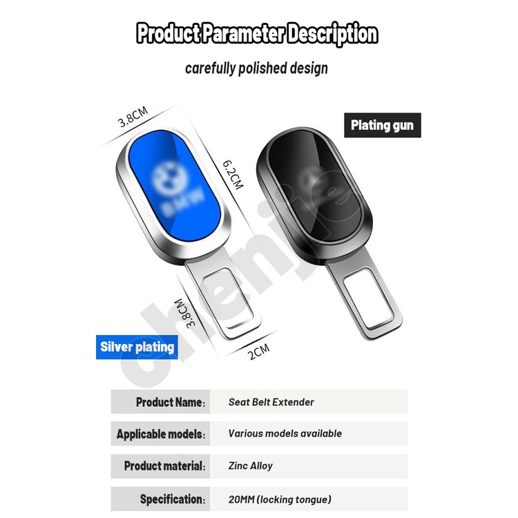 High quality 1PCS Car Safety Belt Extender Buckle Car Seat Alarm ...