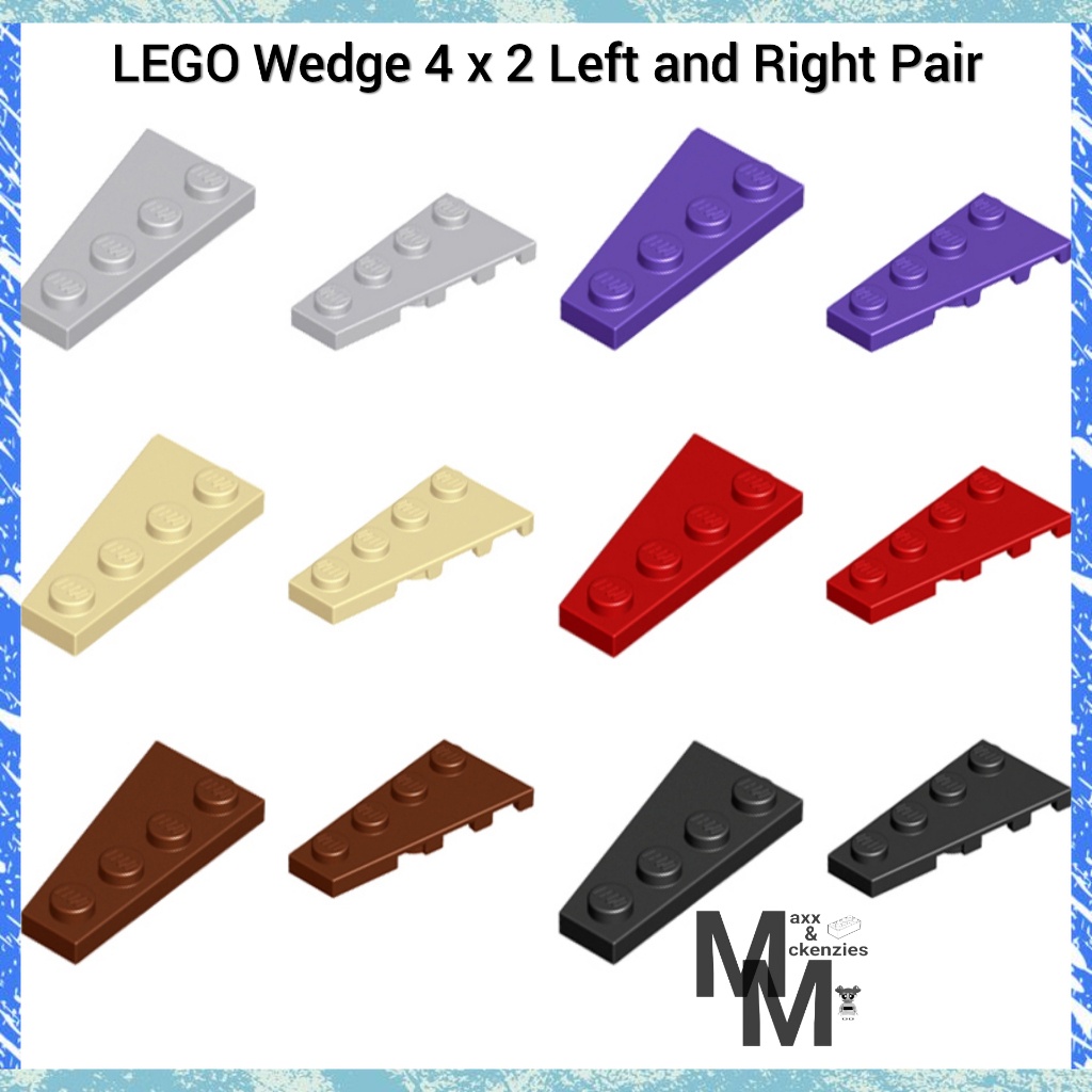 Wedge, Plate 4x2 LEFT and RIGHT Pair (41769 / 41770) LEGO Parts ...