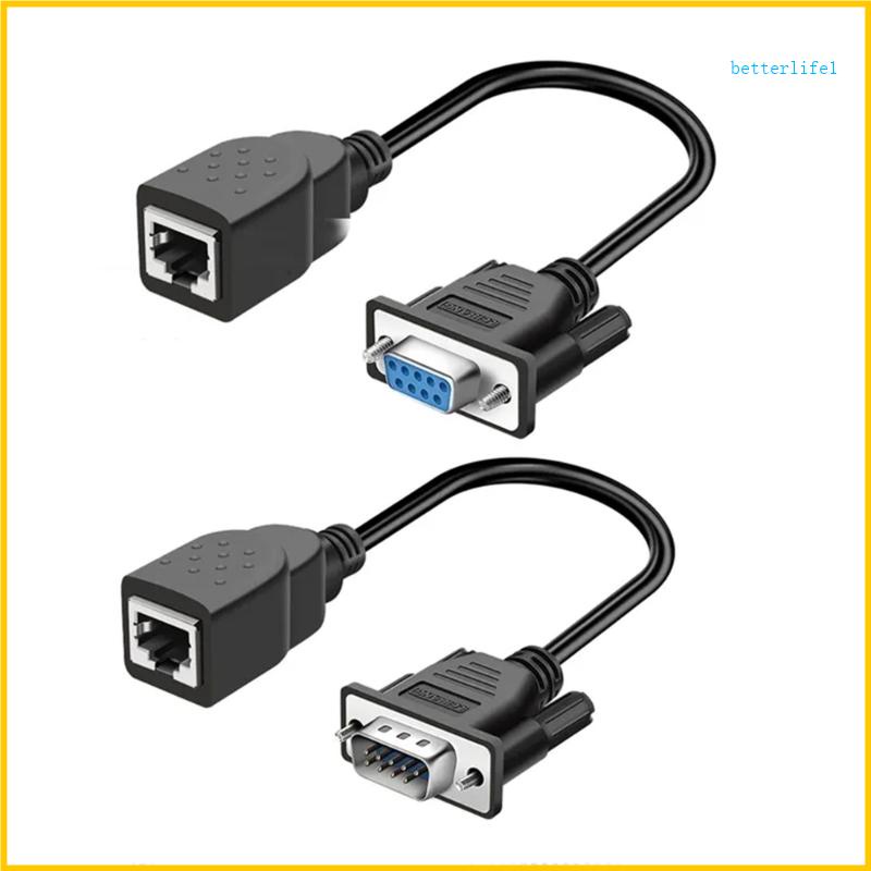 BTM Flexible DB9 9-Pin Serials Port Female Male to RJ45 Cable DB9 to ...
