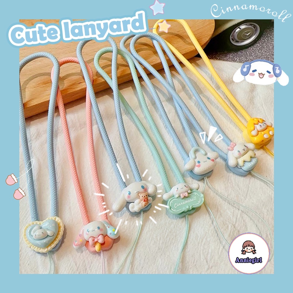 Cute San Cinnamoroll Phone Lanyard Nylon Phone Chain Strap Anti-Lost ...