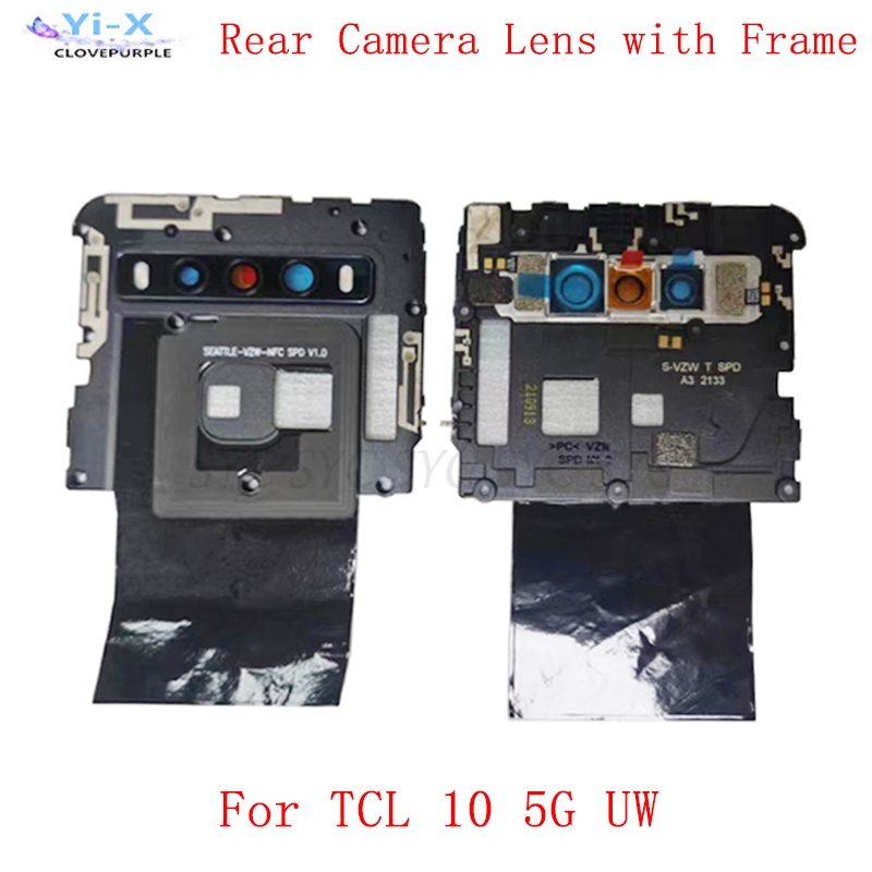 Rear Camera Lens with Frame Housing Cover For TCL 10 5G UW T790S Back ...