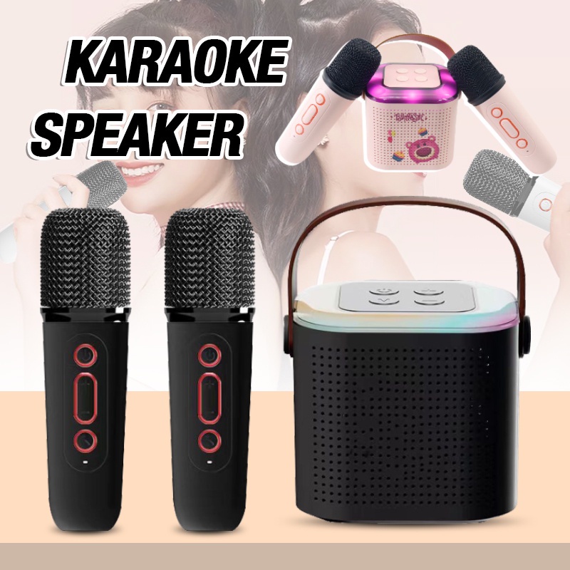 1 PC Karaoke bluetooth speaker Wireless Dual Microphone with microphone ...