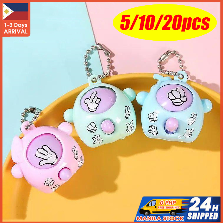 5/10/20pcs Fun Guessing Egg Keychain Pendant Rock-paper-scissors Key ...