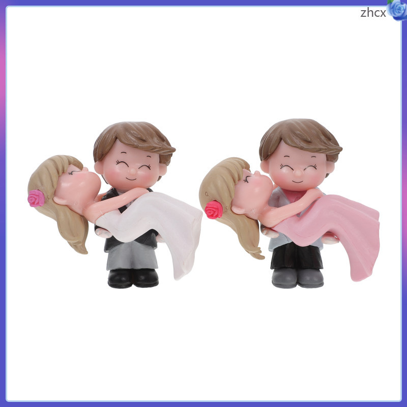Memorial Ornaments Princess Hug Couple Wedding Cake Topper Decor Bride ...