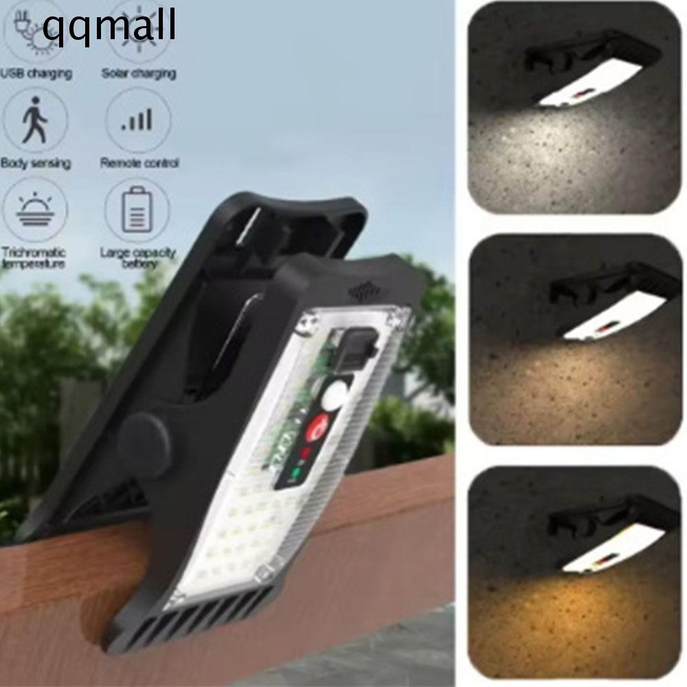QQMALL Clip-on Solar Light, Waterproof with Remote Control Solar Clip ...
