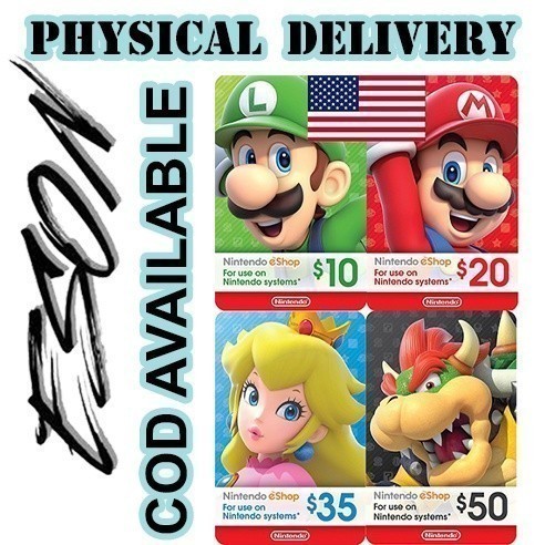 Nintendo Eshop Card Codes (US) - COD Available - Physical Delivery ...
