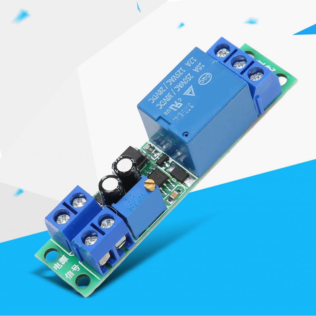 Viviwins Timer Relay Module 0?25s Adjustable Delay Switch Board DC 12V One Channel Wall Switches ...
