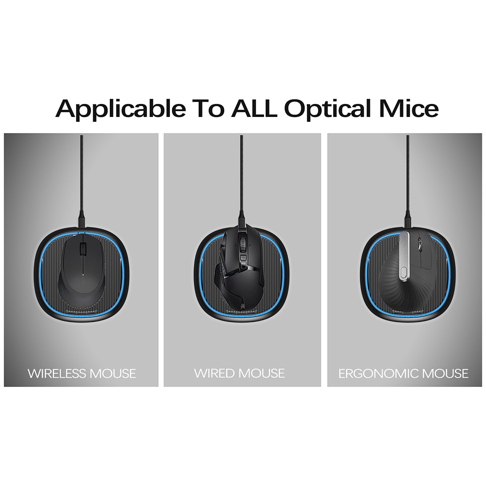 Adjustable Mouse Mover RGB Lights with Timer Mouse Jiggler Computer ...