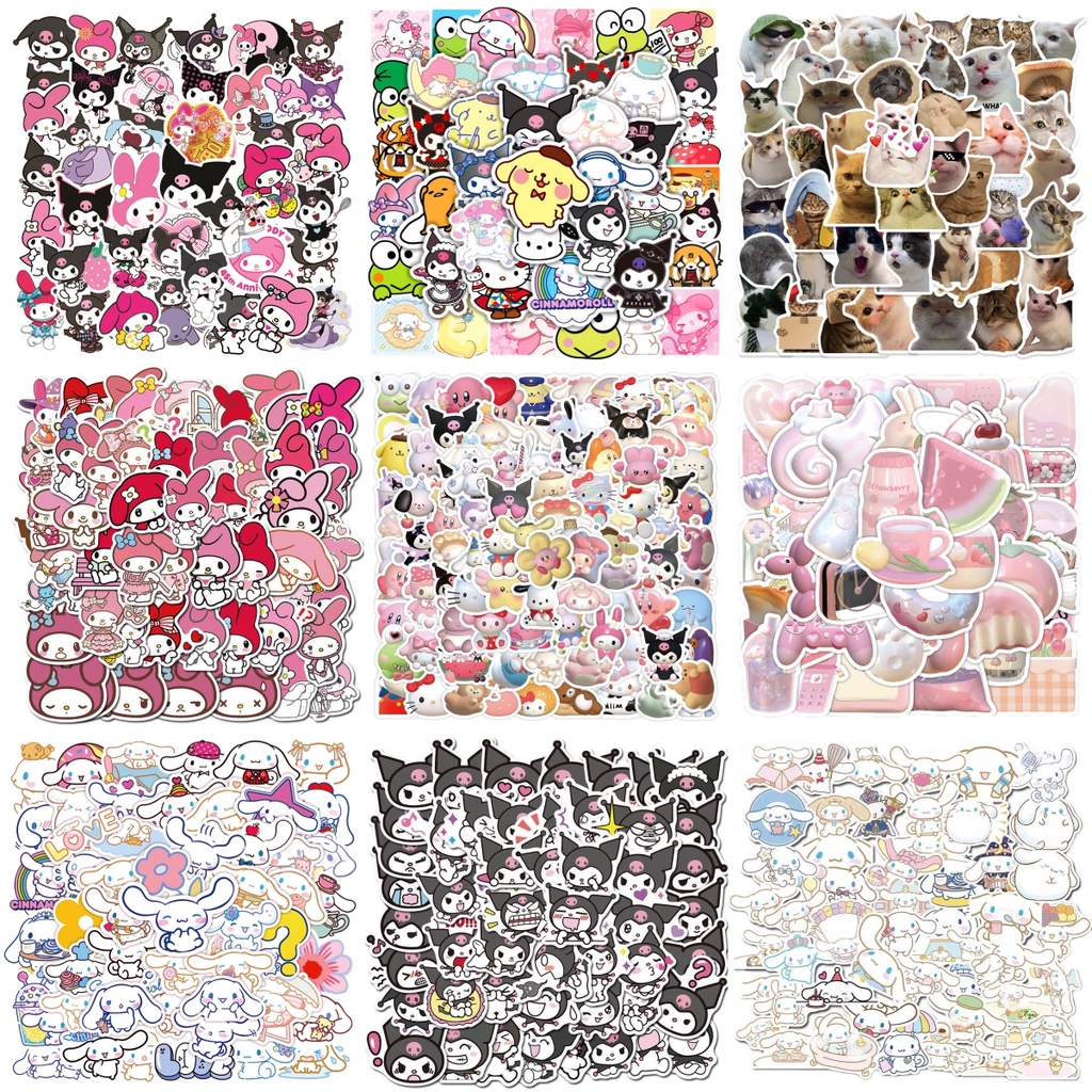 50/63/100pcs Cartoon Stickers Sanrio Waterproof Sticker Kuromi Melody ... 50/63/100pcs Cartoon Stickers Sanrio Waterproof Sticker Kuromi Melody ...