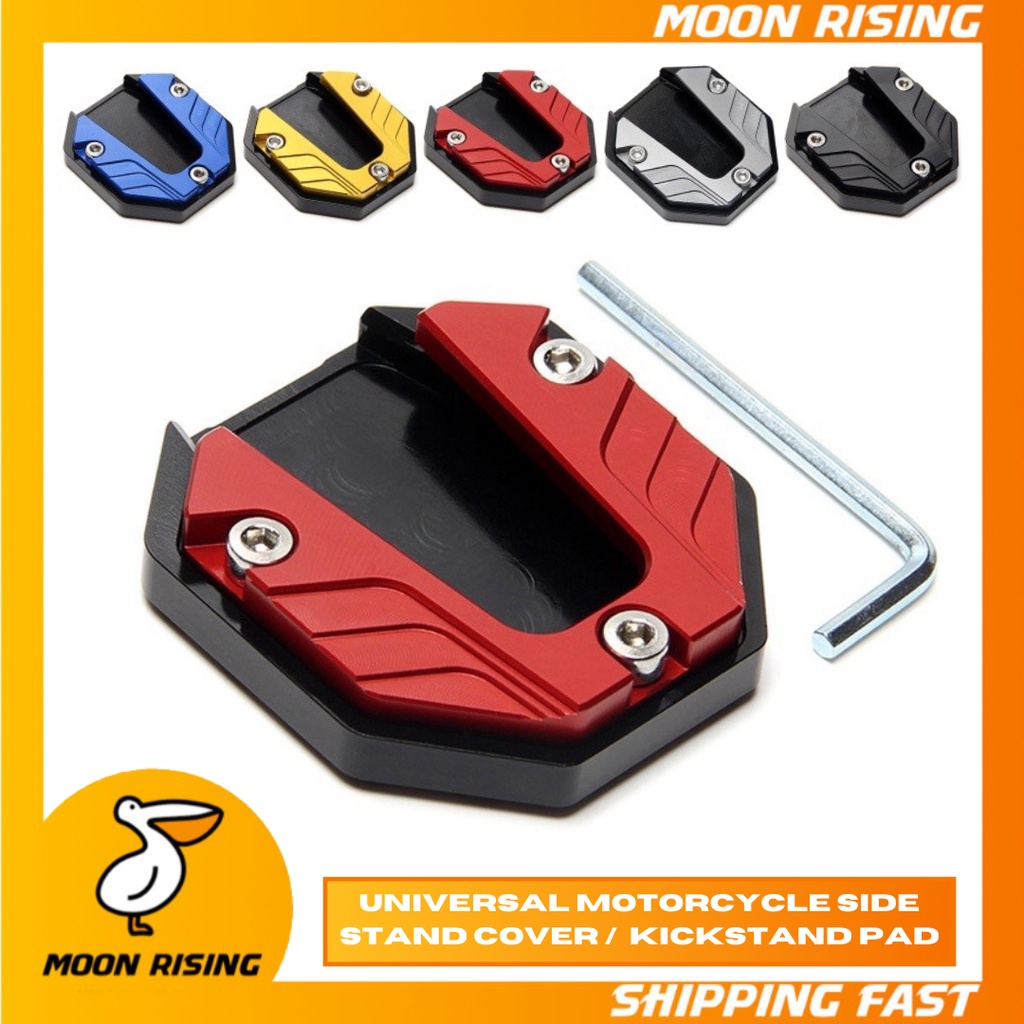 UNIVERSAL MOTORCYCLE SIDE STAND SHOES SIDE STAND COVER KICKSTAND PAD ...
