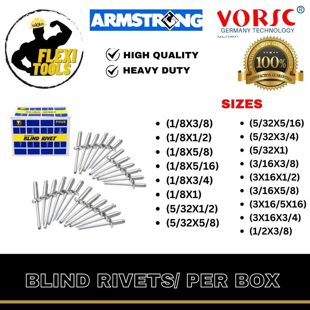 ALUMINUM BLIND RIVETS 1BOX | Shopee Philippines