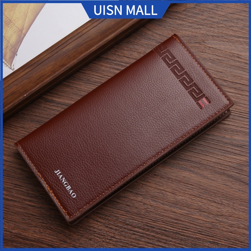 UISN #NB845 men's pu long wallet multiple card positions available ...