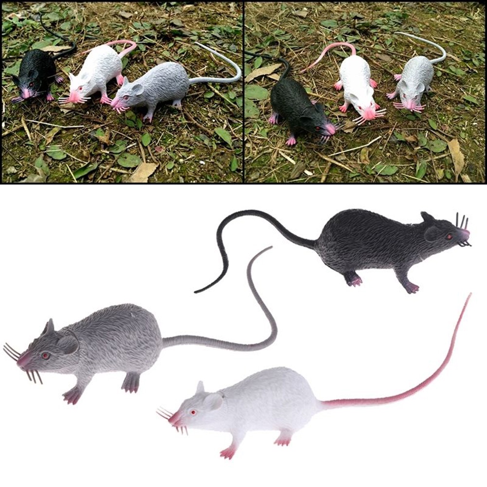 1Pc Plastic Rats Mouse Model Figures Kids Halloween Tricks Pranks Props ...