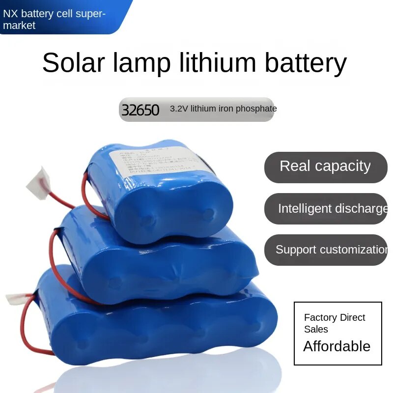Solar lamp battery 32650 iron phosphate lithium battery battery battery ...