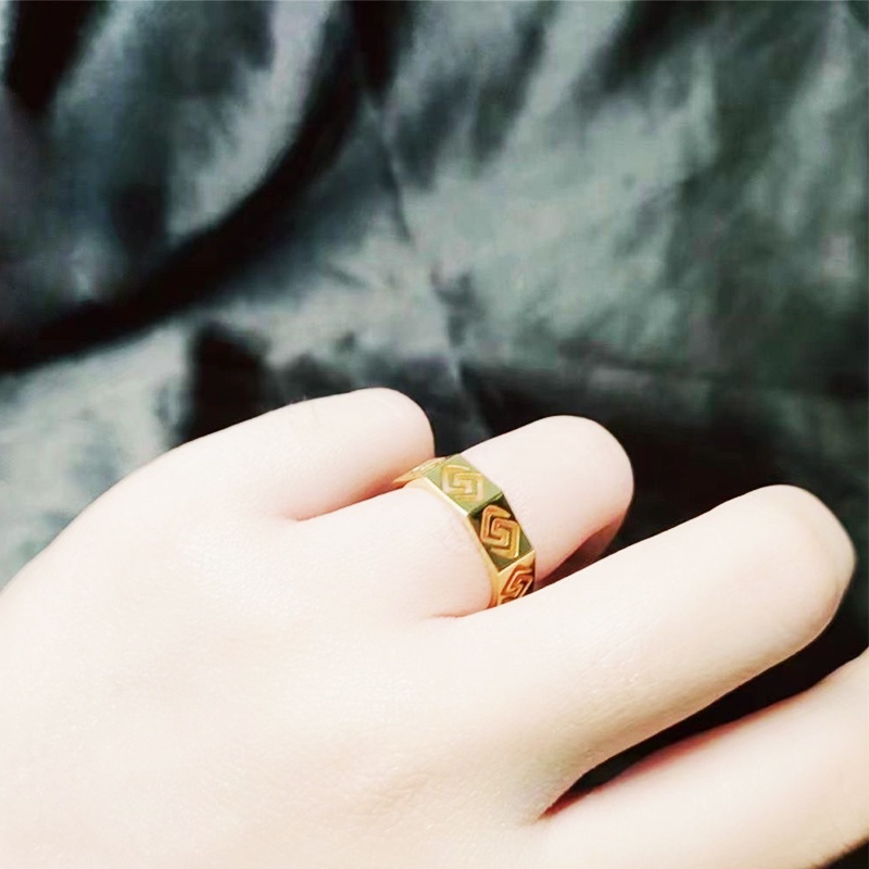 Game Genshin Impact Ring Zhongli Metal Geo Element Rings Cosplay ...