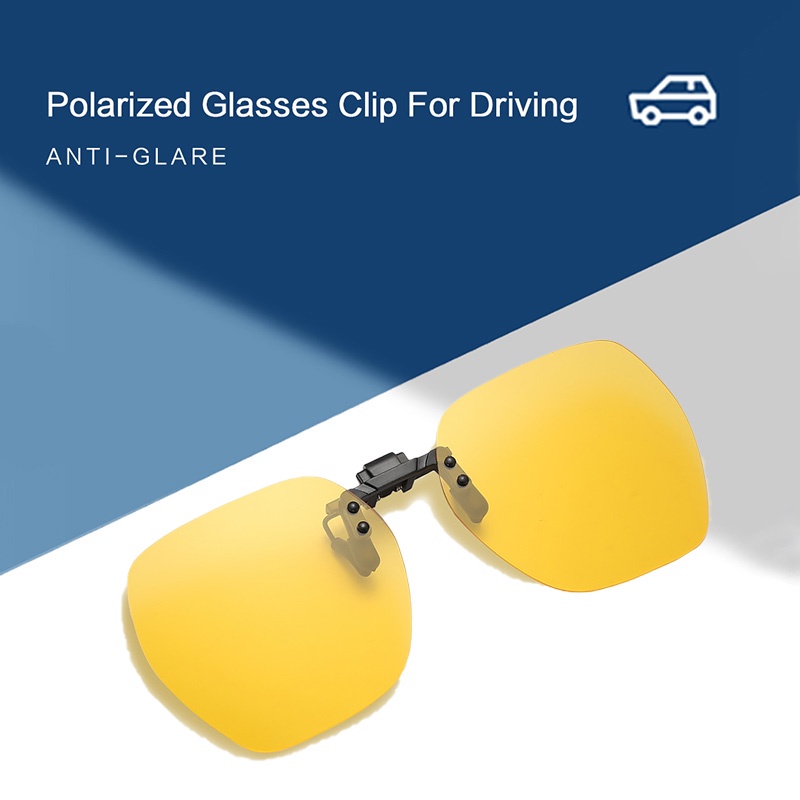 Polygon Glasses Clips For Night Driving Polarized Yellow Lenses ...