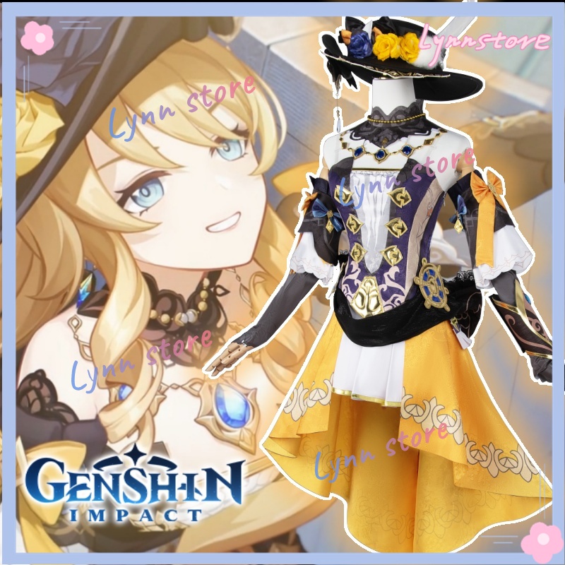 GENSHIN Navia Cosplay Costume Genshin Impact Fontaine Navia Dress Wig ...