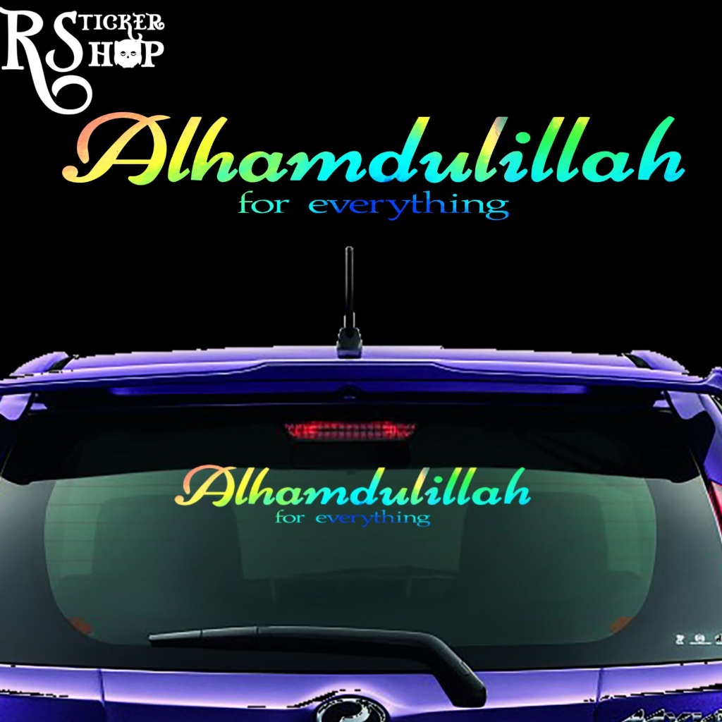 Alhamdulillah Car Sticker Plotter cut Decal Sticker Train Sticker/RS ...