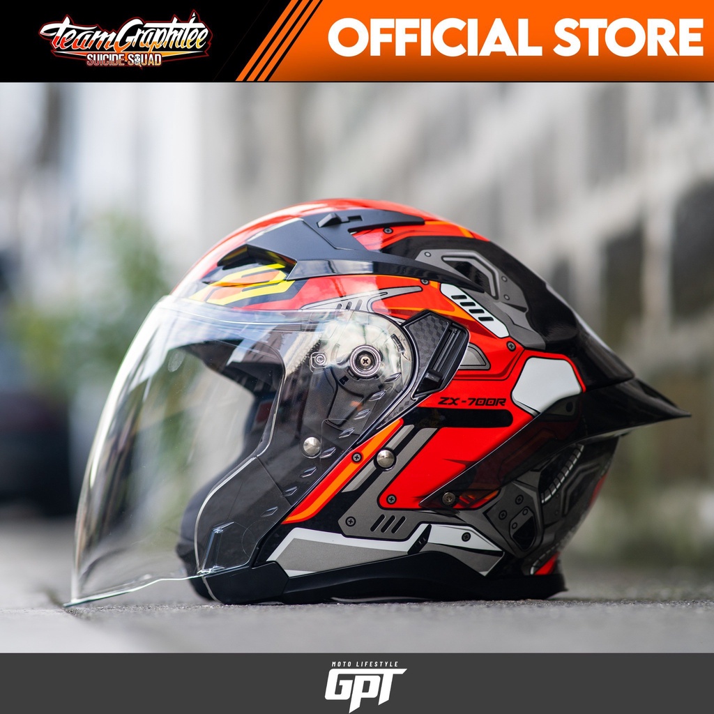 RYZEN HELMET ZX-700R CYBORG (HALF FACE DUAL VISOR) | Shopee Philippines