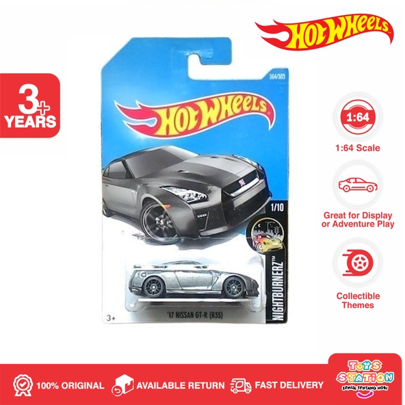 Hotwheels 17 Nissan GT-R (R35) Gray | Shopee Philippines