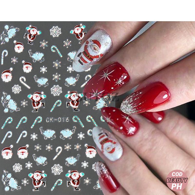 Annies 2023 New Christmas Nail Art Sticker Cartoon Christmas Elements