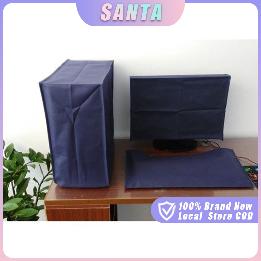 Computer Anti-Dust Cover 3-Piece Set Black Keyboard Cover Full Set ...