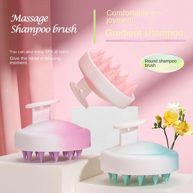 Gradient shampoo brush Women's home scalp massage brush Bath brush Bath ...