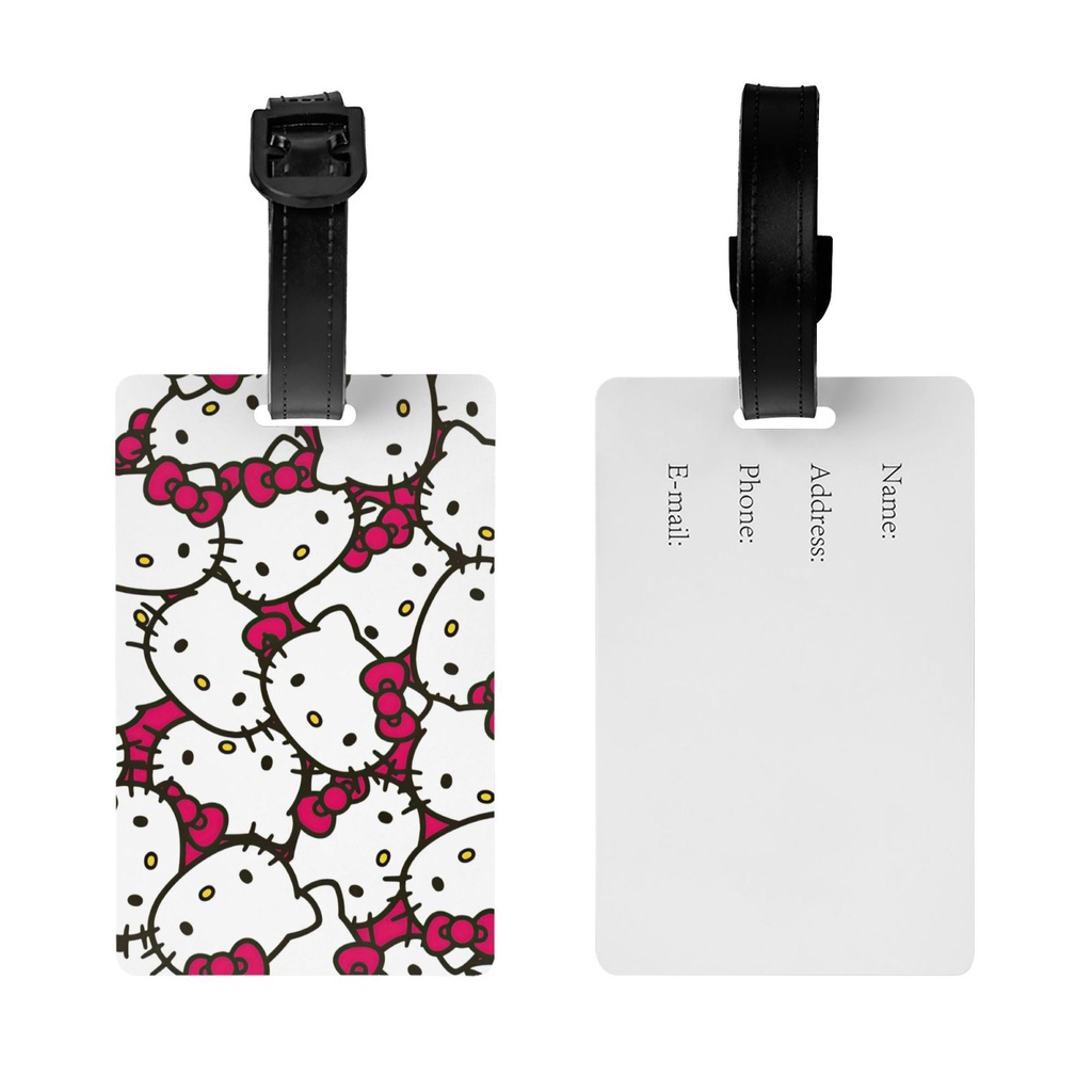 HELLO KITTY Plastic Waterproof Luggage Tag Travel Suitcase Bag Name ...