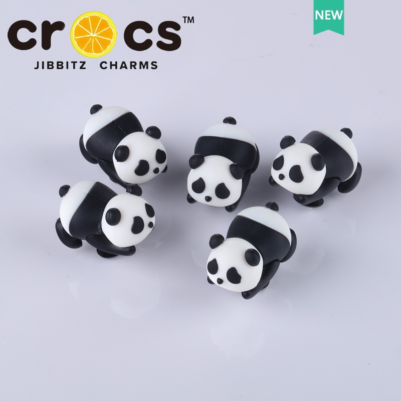 Jibbitz crocs charms 3D Panda Shoe Buckle Cute Panda Shoe Accessories ...