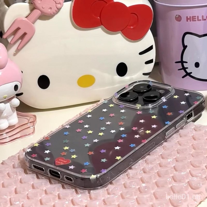 Phone Phone Case Suitable for iPhone ins Simple Colorful Stars iPhone15 ...