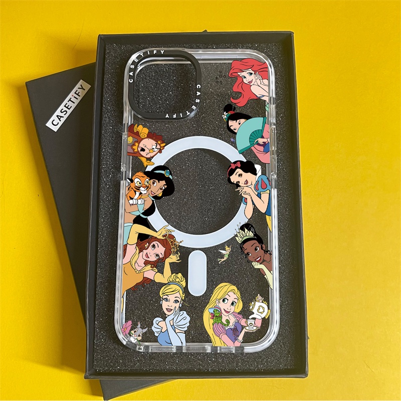 CASETiFY X Disney Princess Magnetic suction Black&White Edge Clear ...