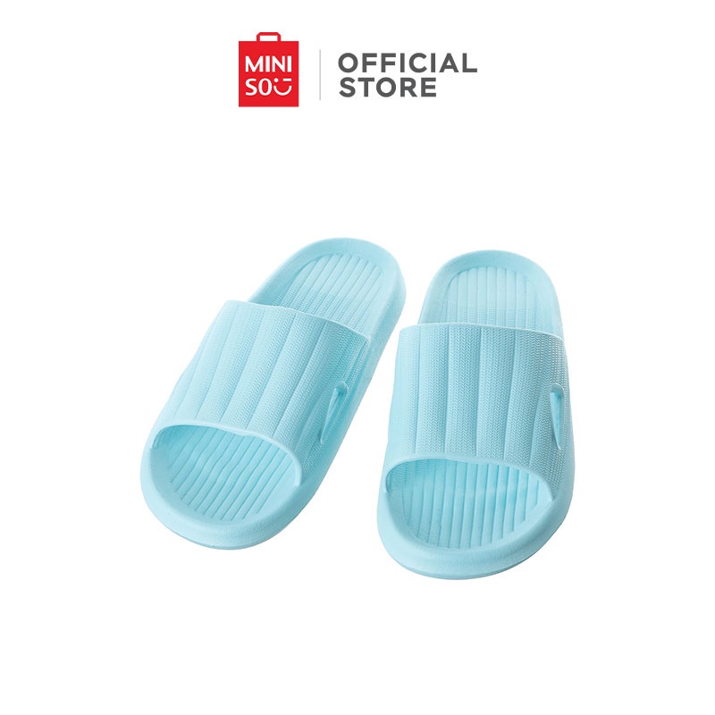 MINISO Convenient Lightweight Bath Slippers Light Blue | Shopee Philippines
