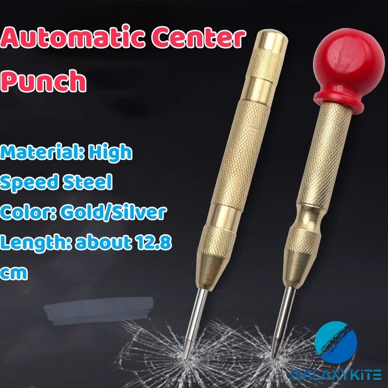 Automatic Center Punch Adjustable Spring-Loaded Tool Anti-Slip Knurled ...