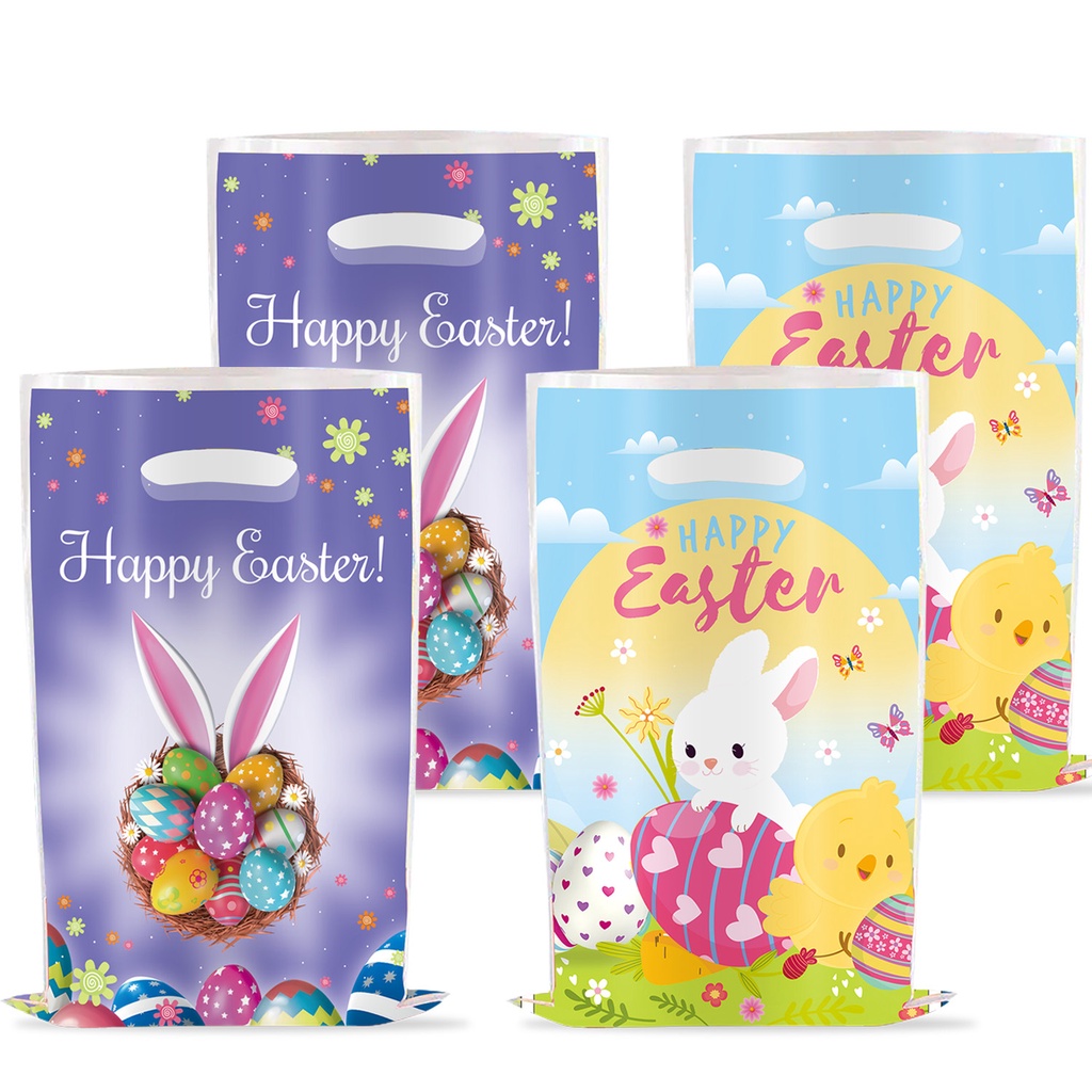 30Pcs Easter Gift Bags Bunny Loot Candy Bags Easter Goodies Bags Easter ...