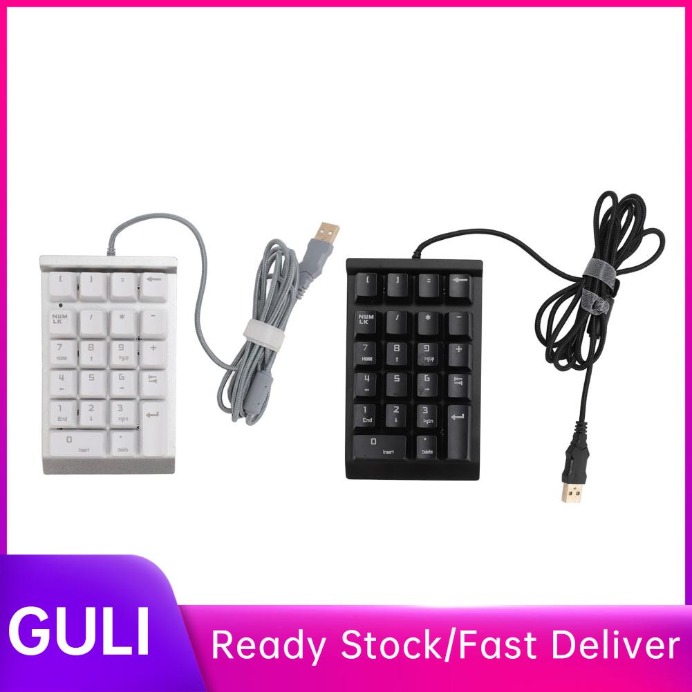 Guli Mechanical Numeric Keypad Blue Switch 22 Keys Wired Number Pad ...