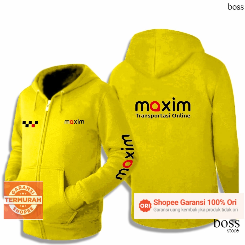 MAXIM JACKET / THICK ZIPPER HOODIE JACKET MEN WOMEN DRIVER OJOL MAXIM ...