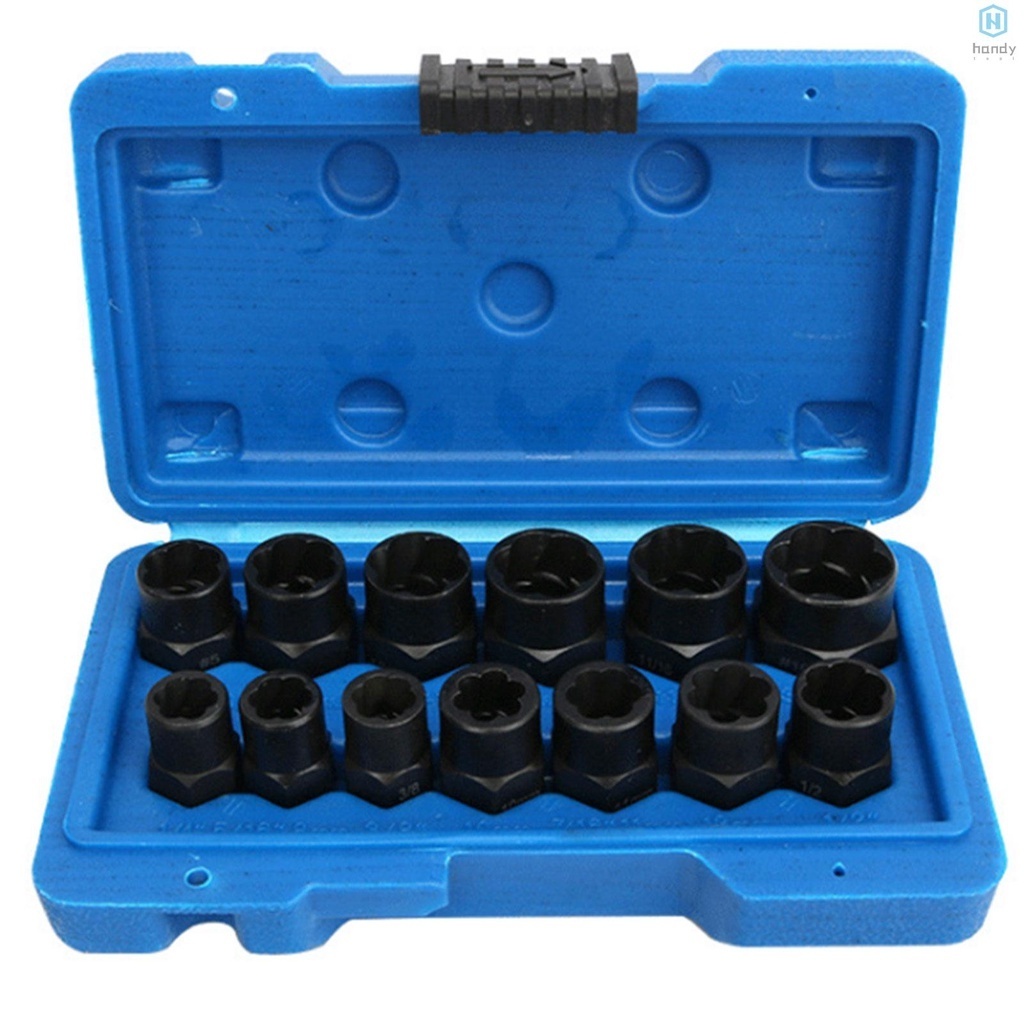 13Pcs Nut Bolt Extractor Socket Set Damaged Rusted Bolt Removal Tools ...