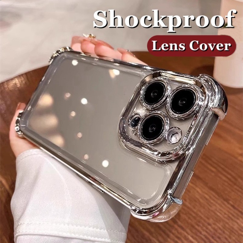 Luxury Plating Shockproof Armor Phone Case For iPhone 15 14 13 12 11 ...
