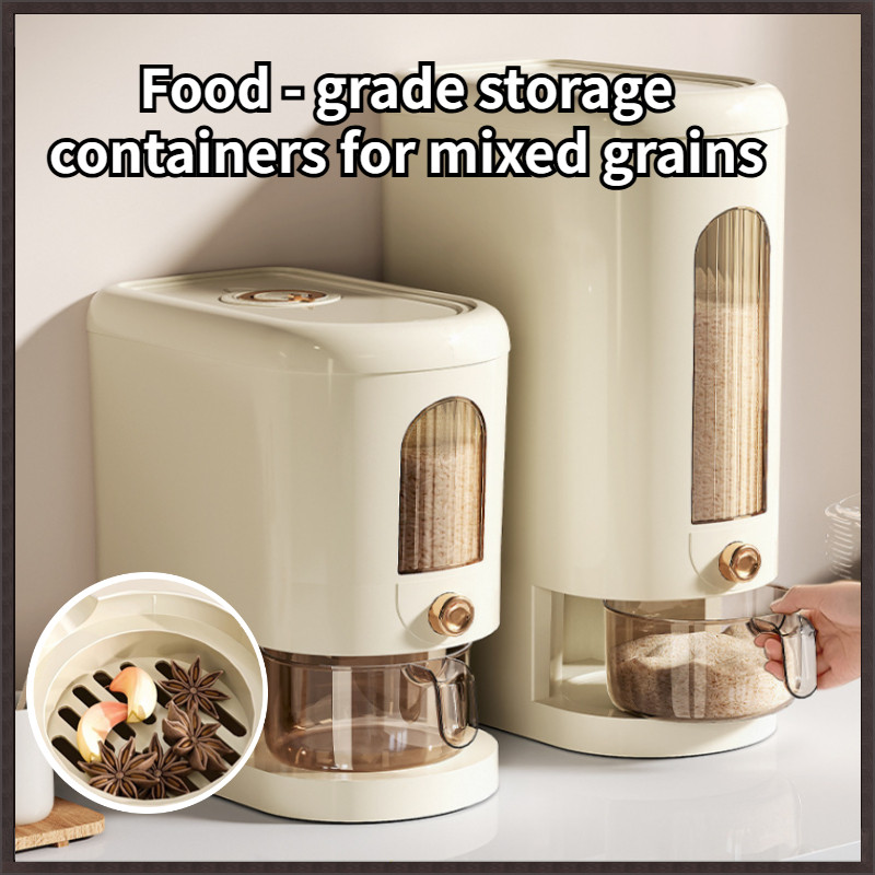 Automatic Moisture Proof Rice Dispenser Storage Box Rice Container in ...