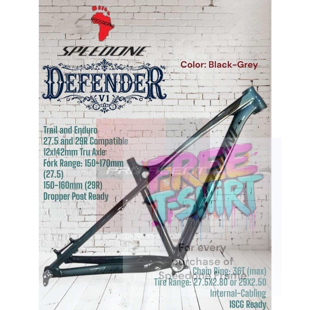 MOTION X SPEEDONE DEFENDER V1 27.5+/29R ENDURO / TRAIL FRAME FULL ALLOY ...