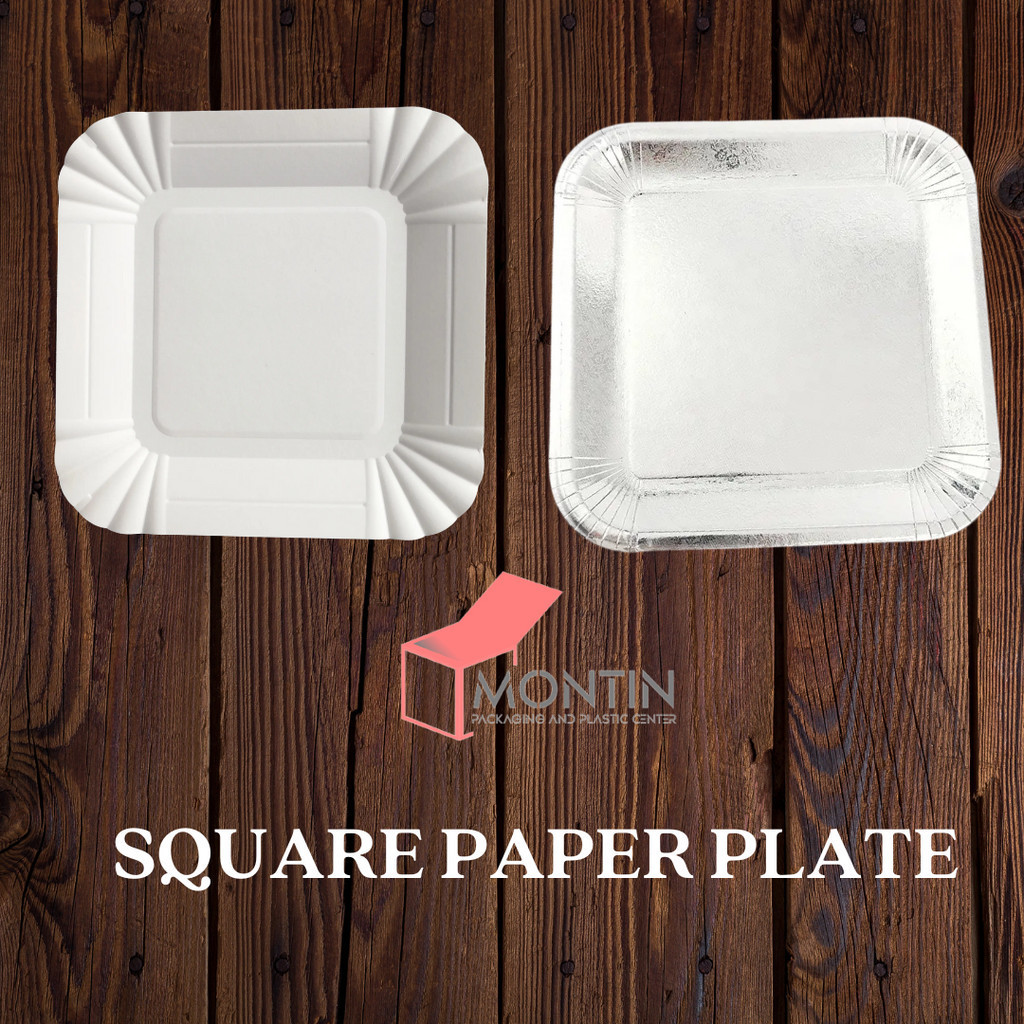 Square Paper Plate 25pcs per pack | Shopee Philippines
